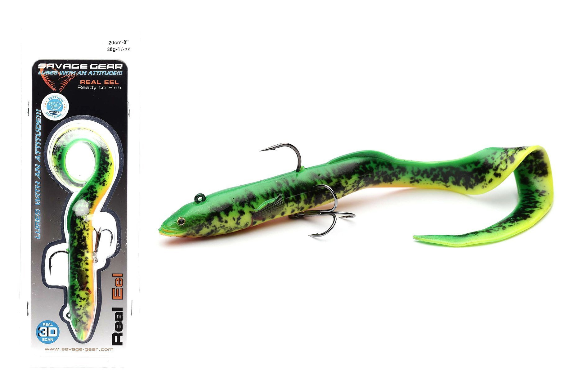 GUMA SAVAGE GEAR 4D REAL EEL 20cm - FIRETIGER | PRZYNĘTY \ Sztuczne ...