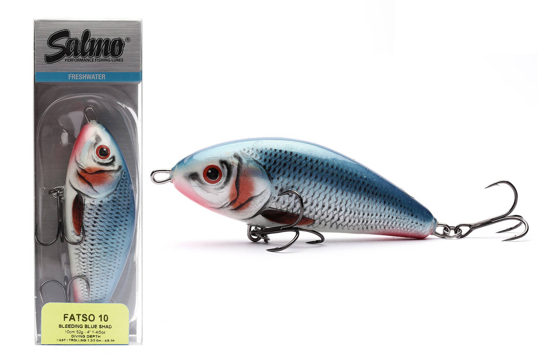 WOBLER SALMO FATSO FLOATING 10cm - BLEEDING BLUE SHAD | PRZYNĘTY ...